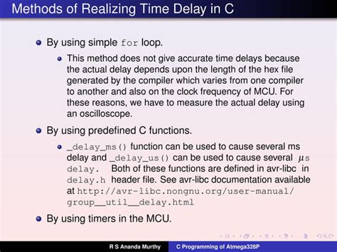 L12 C Language Programming Of Atmega328 P Ppt