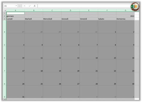 Come Creare Un Calendario Con Excel Excel Espresso