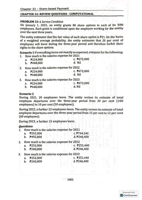 Shared Based Payments Chapter 33 Payment Chapter 33 Review Questions Computational Problem