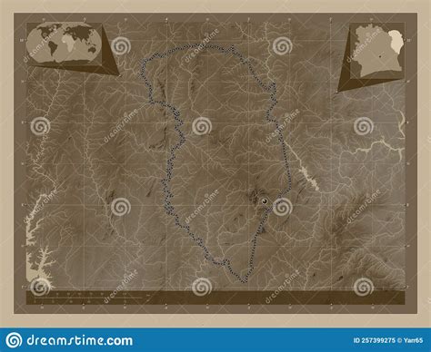 Zanzan Cote D Ivoire Sepia Capital Stock Illustration Illustration