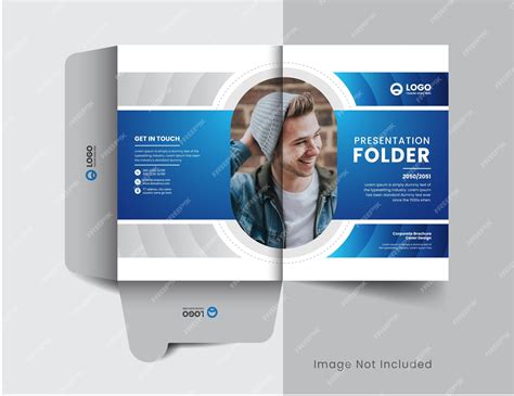 Premium Vector Corporate Company Presentation Folder Layout Concept
