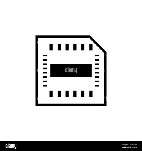 hardware processor chip cpu flat vector icon simple solid symbol