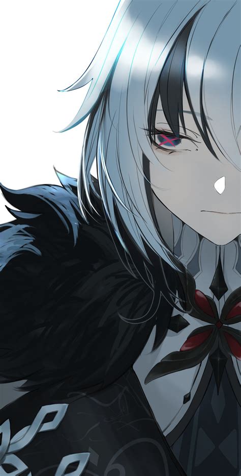 Safebooru 1girl Arlecchino Genshin Impact Black Hair Cloak Closed