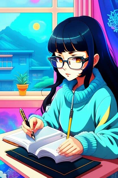 Premium Ai Image A Girl Studying In The Classroom Ai Generated