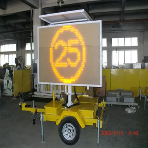 5color Led Mobile Vms Sign Board Trailer For Traffic Control Safety