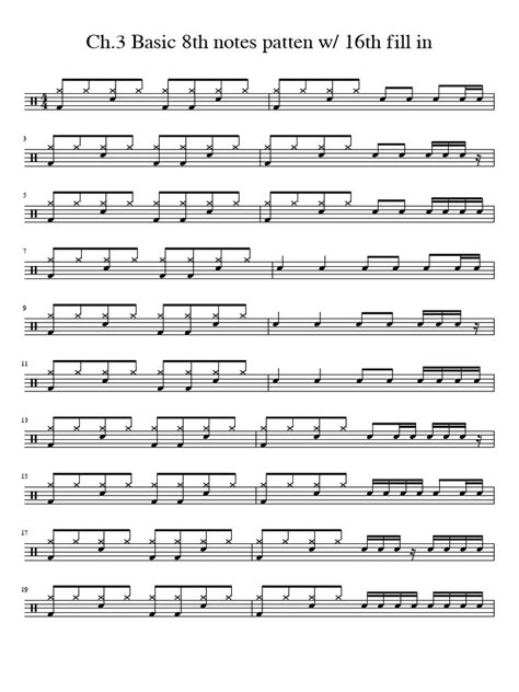 Ch 3 Basic 8th Notes Patten W 16th Fill In Pdf