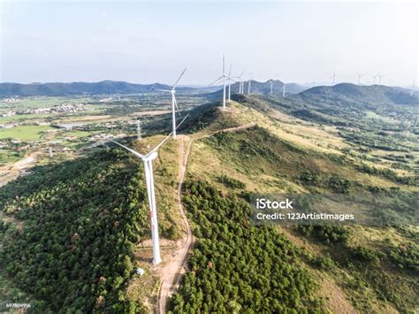 항공 사진 조류에코 환경 녹색 에너지의 전력 터빈의 발전의 눈 0명에 대한 스톡 사진 및 기타 이미지 0명 공중 뷰 금속