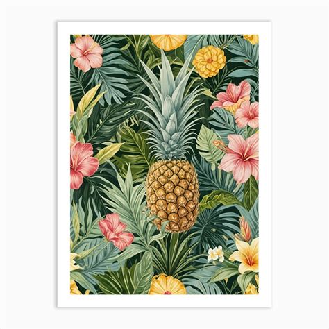 Pineapple Tropical Art Print By Daydream Pacific Fy