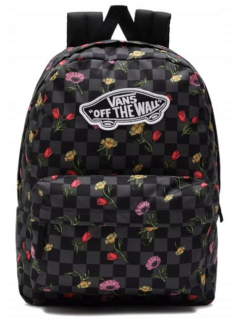 Vans Realm plecak w kwiaty floral w kratkę 12762805049 oficjalne archiwum Allegro