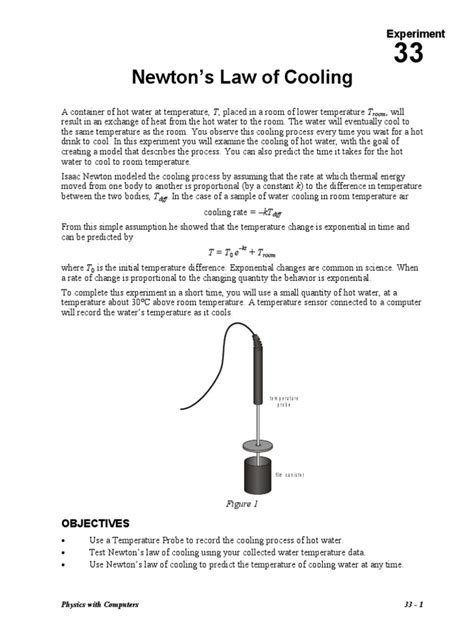 33 Newtons Law Of Cooling Temperature Thermodynamics