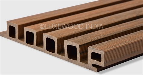 Timberclad Wpc Triplet Light Walnut Panels Luxewood India