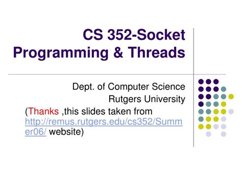 Ppt Cs Socket Programming Threads Powerpoint Presentation Free