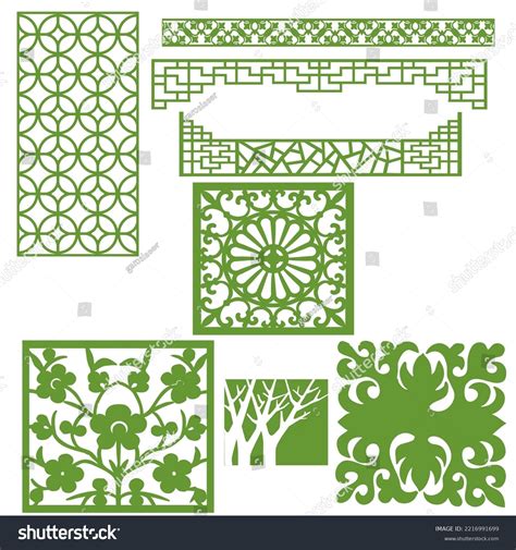 Laser Cut Template Leaf Cnc Cutting Stock Vector Royalty Free