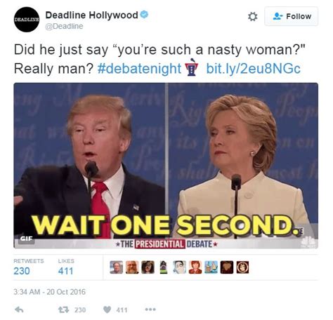 Presidential Debate Nasty Woman Insult Embraced By Clintons Female