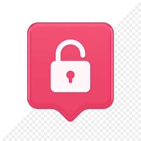 Premium Psd Open Lock Button Cyberspace Password Security Protection