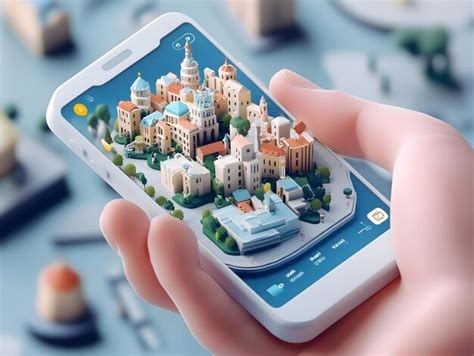 augmented reality city app with interactive 3d models for immersive