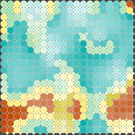 Abstract Seamless Pattern With Colorful Circle Stock Vector