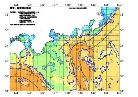 広域版海の天気図2023年10月28日 東京都島しょ農林水産総合センター