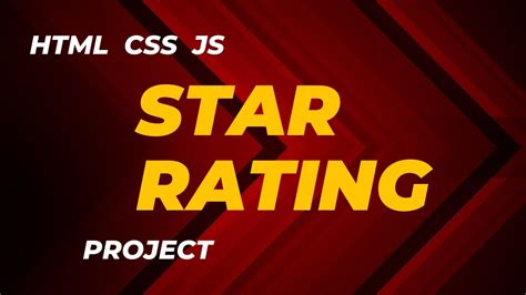 Interactive Star Rating Project Html Css And Javascript Starrating Project Youtube