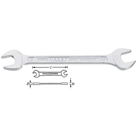 Hazet Spanners And Wrenches Double Ended Open Ring Spanner 632714 Rapid Electronics