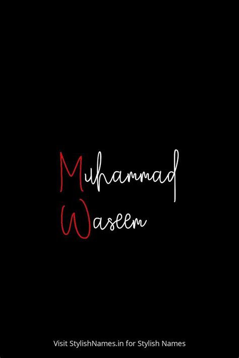 100 Muhammad Waseem Stylish Names For Instagram Pubg Free Fire