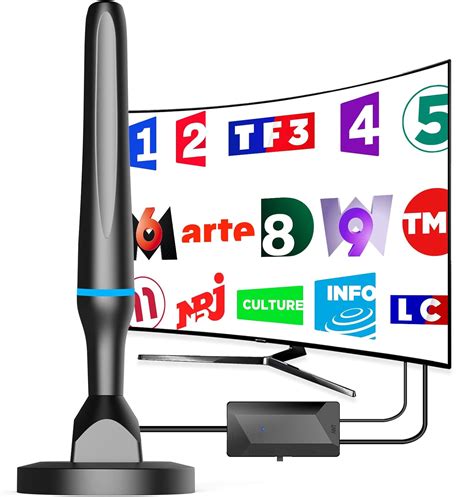 Antenne TV Intérieure Puissante TNT HD 2024 le plus récent Antenne TV Intérieur avec