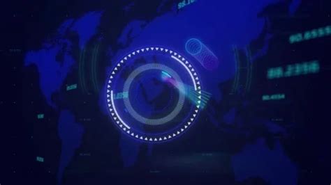 Animation Of Scope Scanning Over World M Stock Video Pond