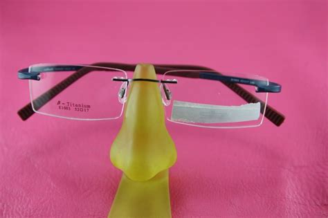 Plastic Rimless Rx Eyeglasses Glasses 8216 Spectacle Frameless Brand