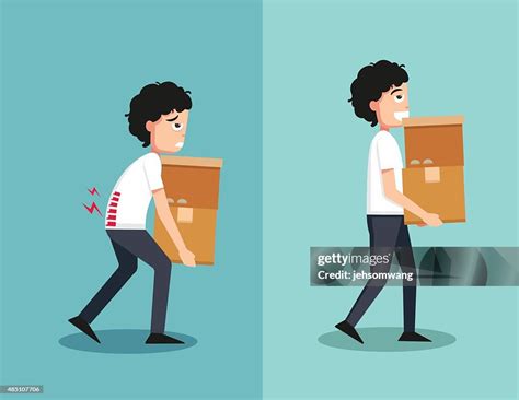 Improper Versus Against Proper Lifting High Res Vector Graphic Getty