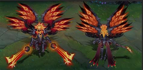 Two Screenshots Of An Animated Character With Wings And Flames On Their Body One In The Foreground