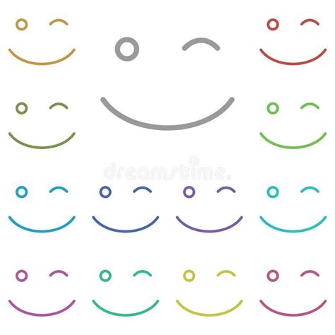 Winking Face Multi Color Icon Simple Thin Line Outline Vector Of Emotion Icons For Ui And Ux