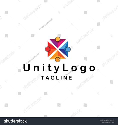 Unity Logo Icon Vector Template Stock Vector Royalty Free 2200392263