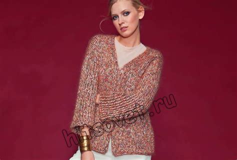 Вязание кардигана спицами фото Модные вязаные вещи Кардиган