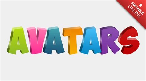 Avatars Multi Color For The New Year Text Effect Generator