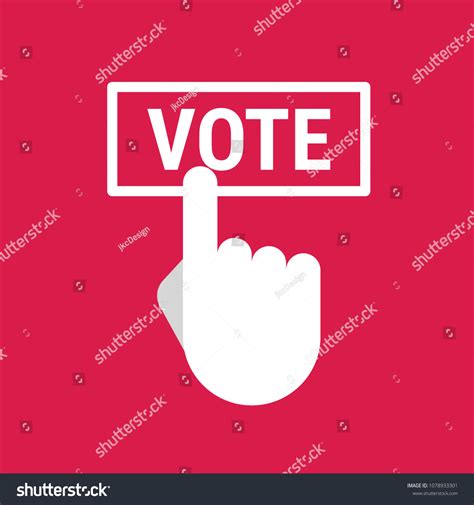 Hand Pressing A Button With The Text VOTE Icon Royalty Free Stock