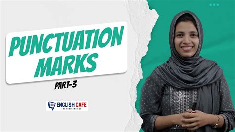 Punctuation Marks Part English Cafe YouTube