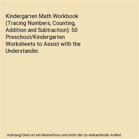 Kindergarten Math Workbook Tracing Numbers Counting Addition And Subtraction Eur 19 96