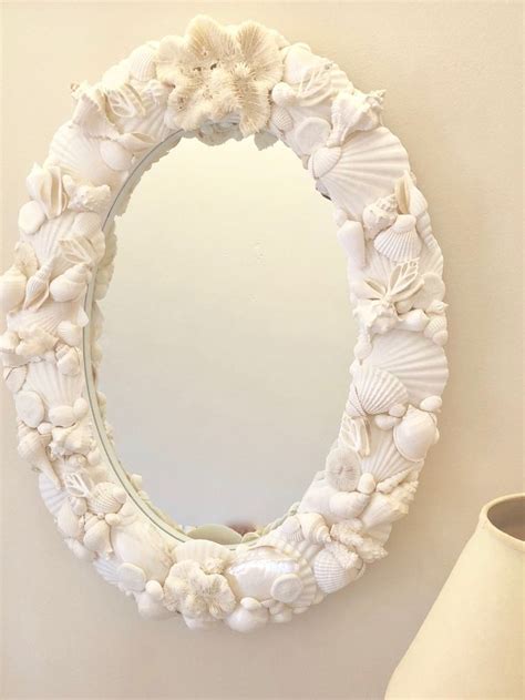 Seashell Mirror 18 X 24 Shell Mirror Sea Shell Etsy Shell Mirror