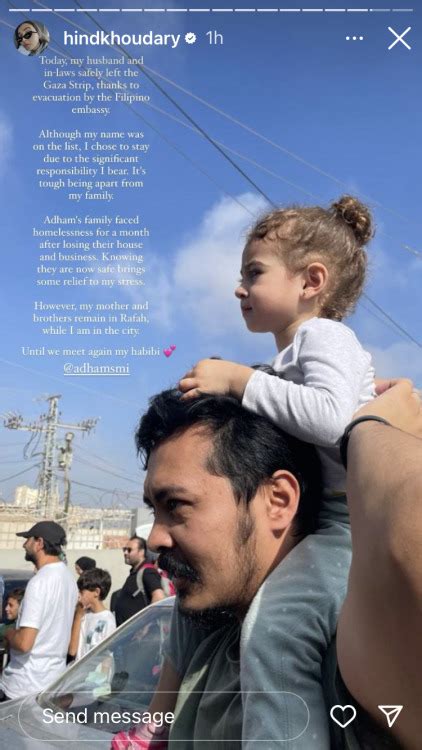 Hind Khoudarys Husband Left Gaza Today And She H Tumbex