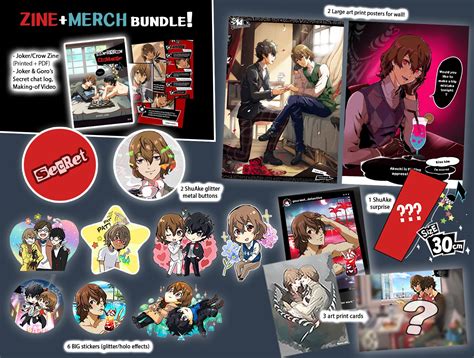 Shuake Joker X Crow Romance Route Zine Merch Bundle Goro Akechi