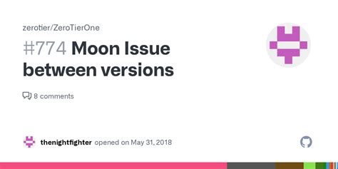 Moon Issue Between Versions · Issue 774 · Zerotier Zerotierone · Github
