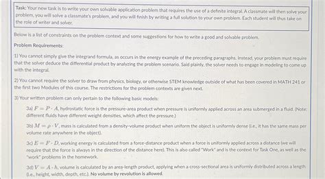 Solved Task Your New Task Is To Write Your Own Solvable Chegg
