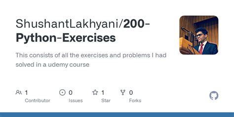 Github Shushantlakhyani200 Python Exercises This Consists Of All