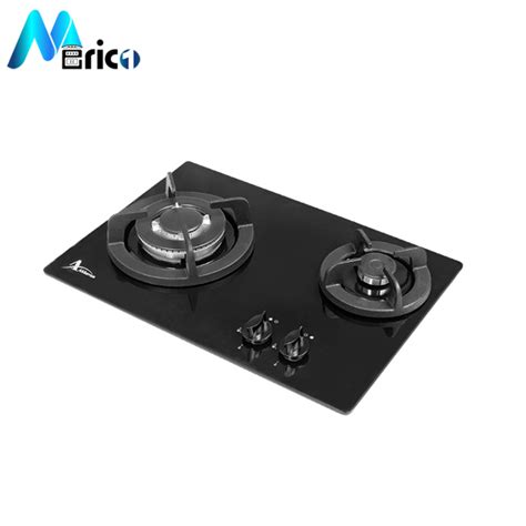 گاز رومیزی اخوان کد G1 دو شعله شیشه مشکی مریک وان1