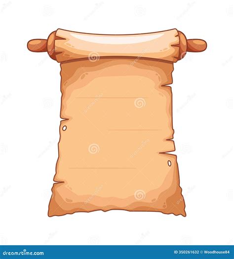 Medieval Paper Scroll Parchment Sheet Stock Illustration Illustration Of Ancient Scroll