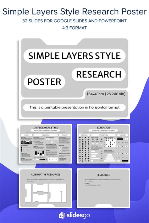 Simple Layers Style Research Poster