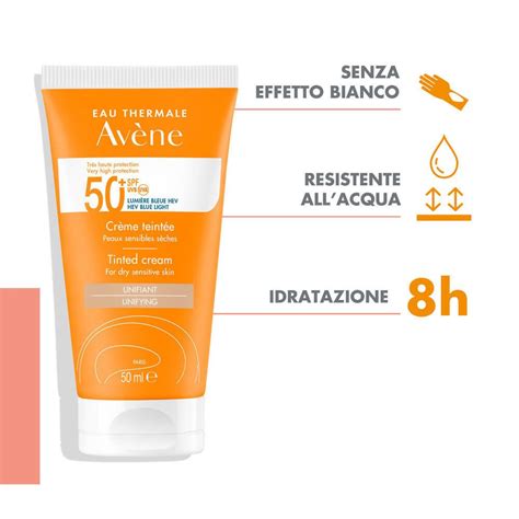 Eau Thermale Avène Crema Solare Colorata Spf50 50ml Protezione