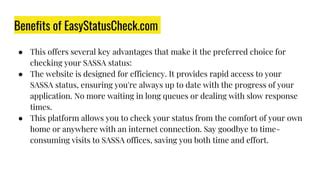 SASSA Status Check Process Pptx