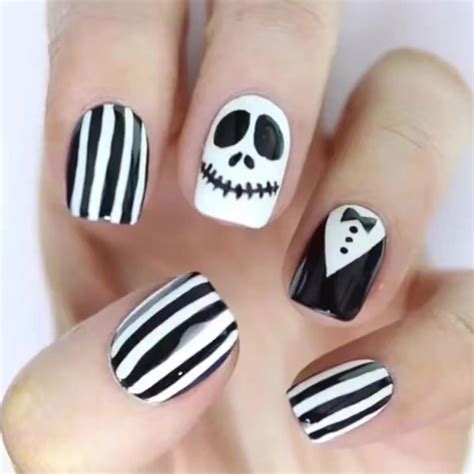 Uñas Cortas A Presión De Halloween Uñas Postizas Cuadradas Cortas