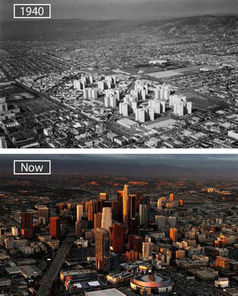 03 Los Angeles Then And Now Pictures World Cities Aerial View